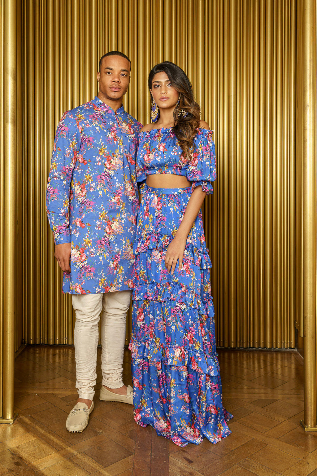Matching Blue Indian Outfits | Harleen Kaur NYC – HarleenKaur