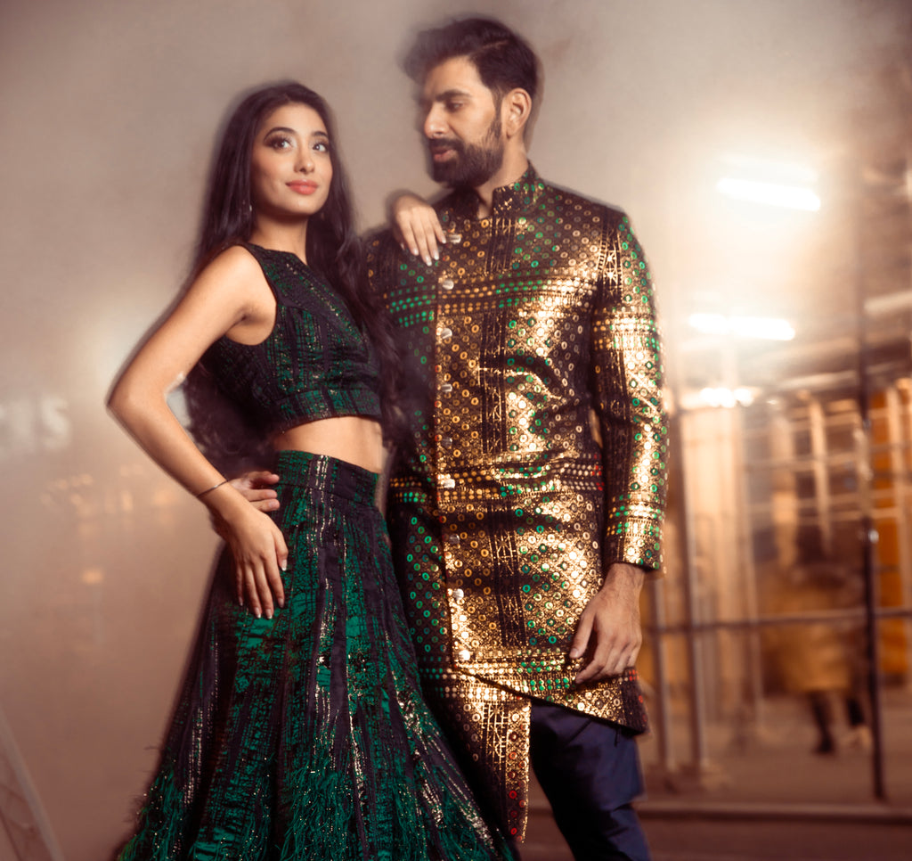 Black Sherwanis, Jackets & Nehru Vests – HarleenKaur