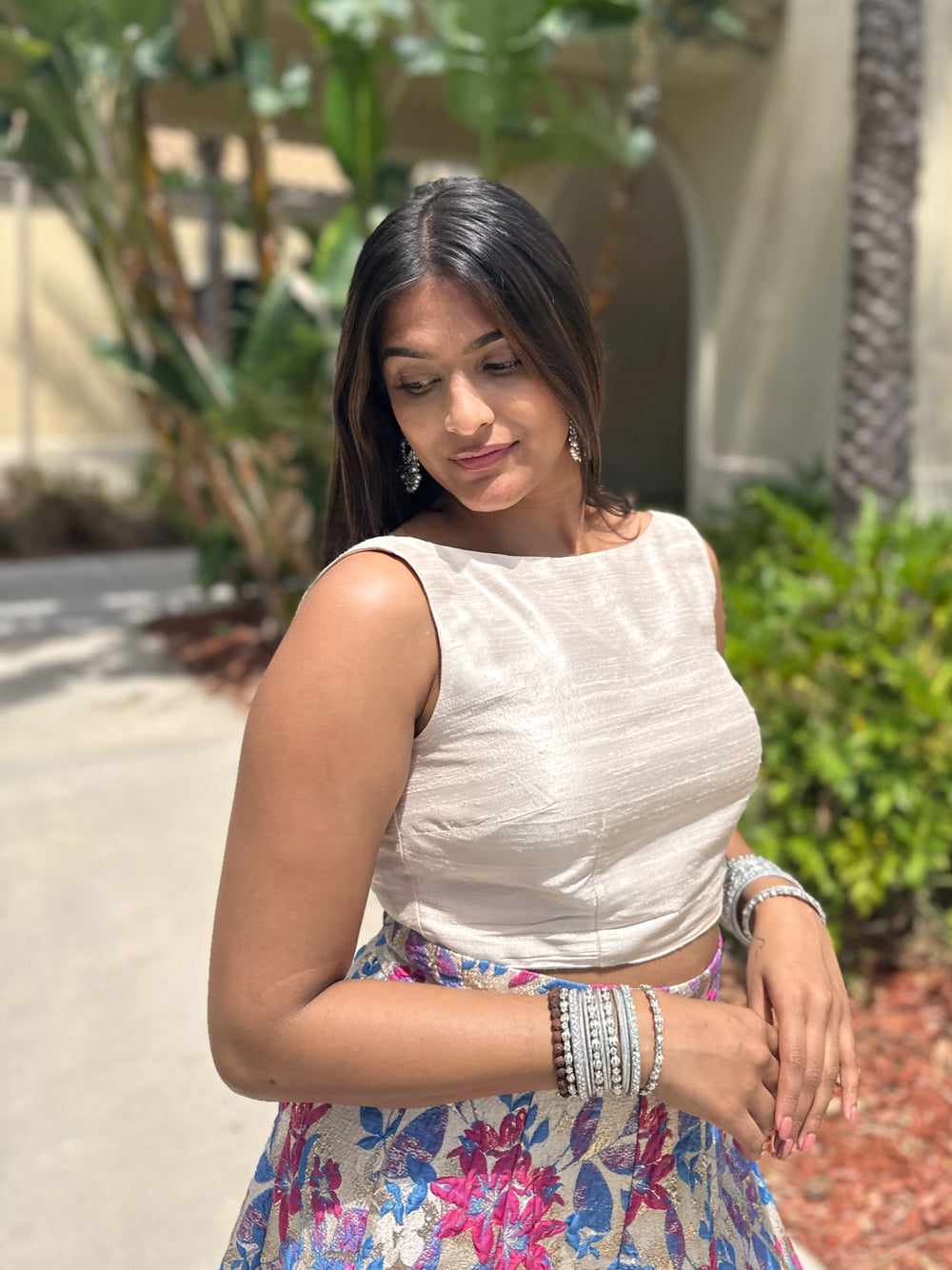 SEERA Raw Silk Lehenga Top | HARLEEN KAUR – HarleenKaur